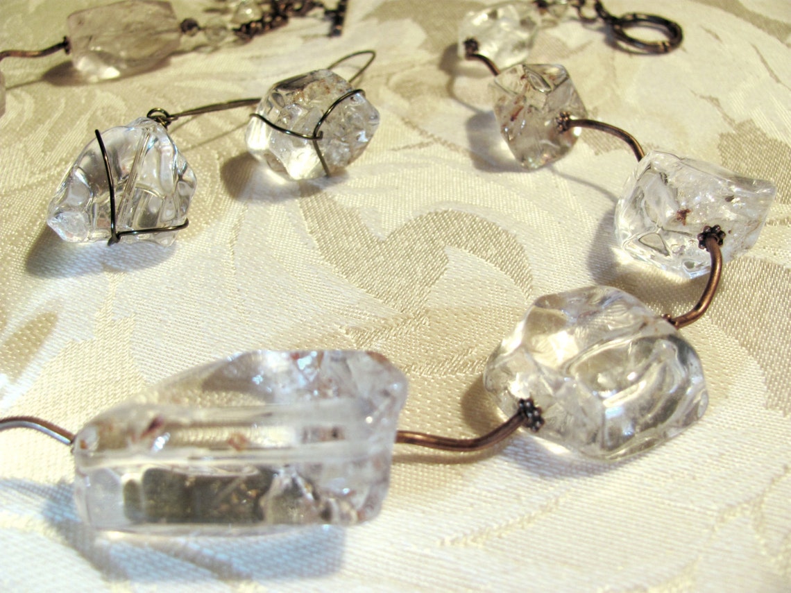 RAW DIAMOND OBSESSION Necklace and Earrings Set - Etsy