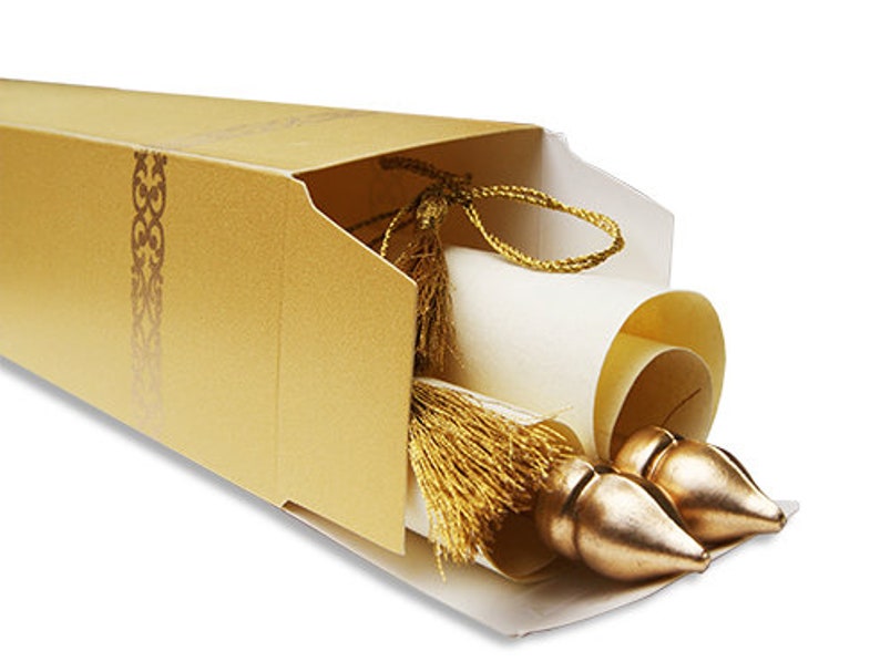 DIY Gold Scroll Rods Gold Tassel With Decorative Gold Box - Etsy