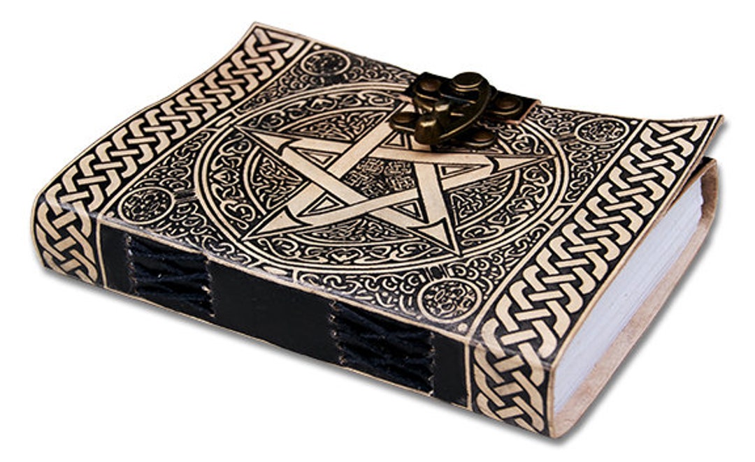 Handmade Pentagram Star Embossed Leather Journal Diary/notebook With ...