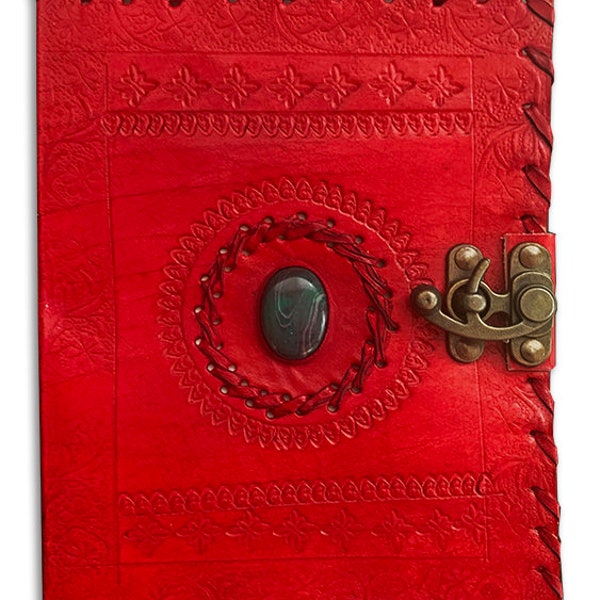 Red Leather Journal - Etsy