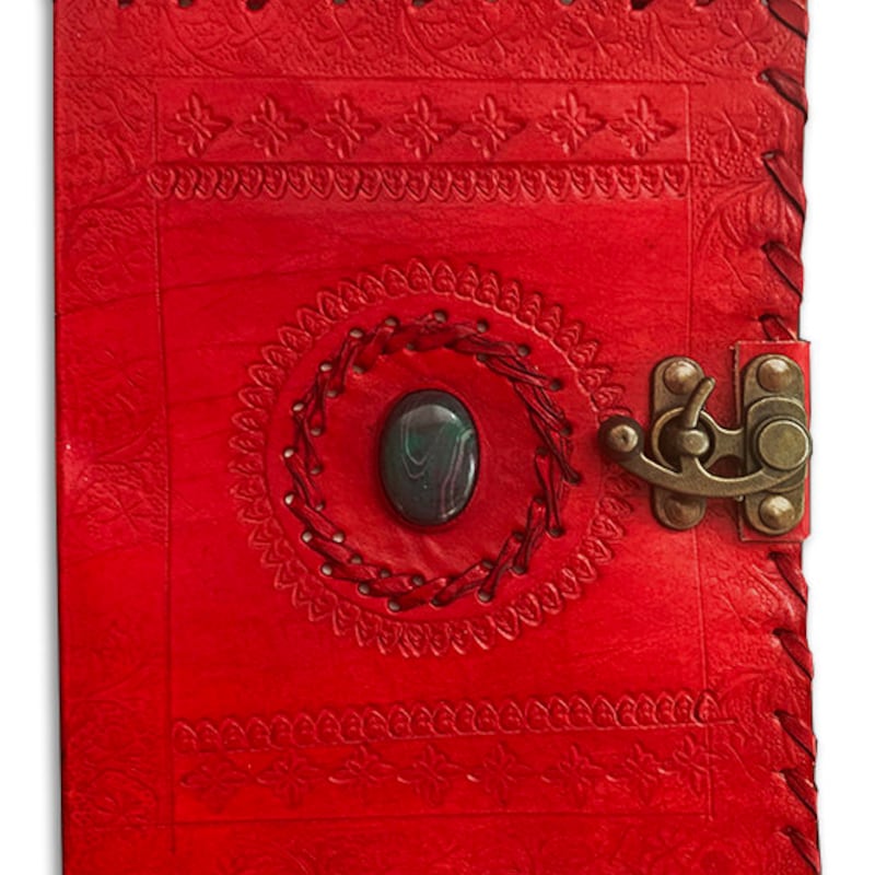 Red Leather Journal - Etsy