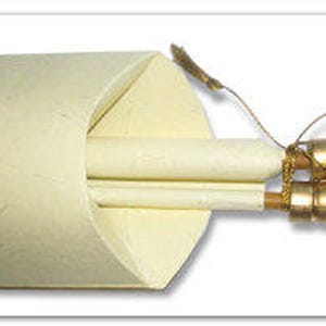 Handmade Ivory Silk Paper Scroll Invitation With Box/envelopes Set of 5 ...