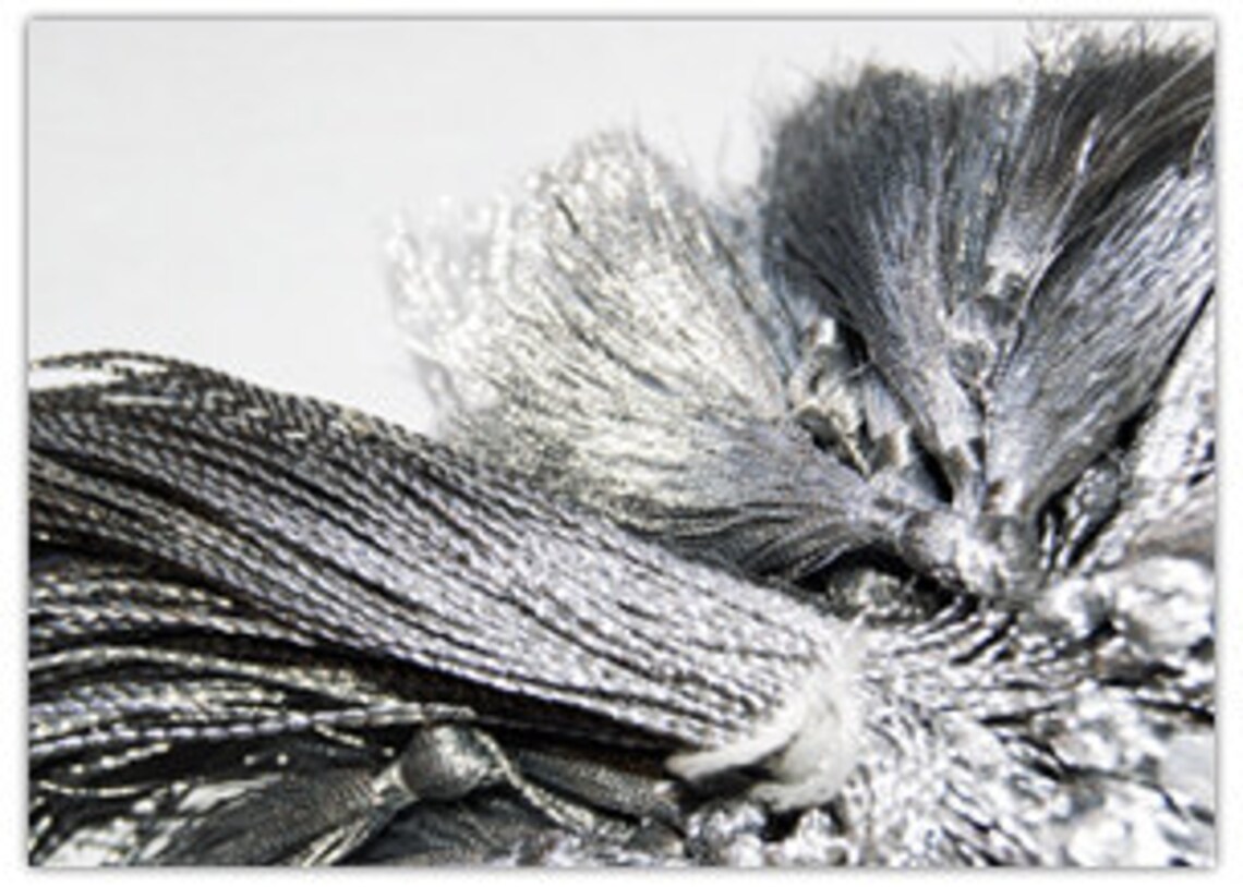 Silver Thread With Tassel Set of 10 - Etsy