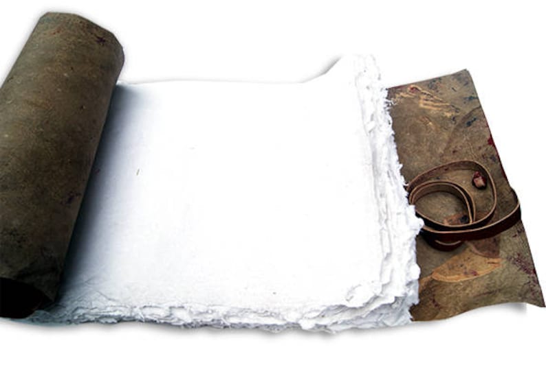 Handmade rugged soft leather bound artists scroll | Etsy