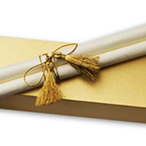 DIY Gold Scroll Rods + Gold Tassel With Decorative Gold Box Set of 50 ...