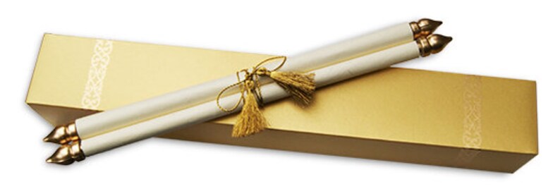 DIY Gold Scroll Rods + Gold Tassel With Decorative Gold Box Set of 50 ...