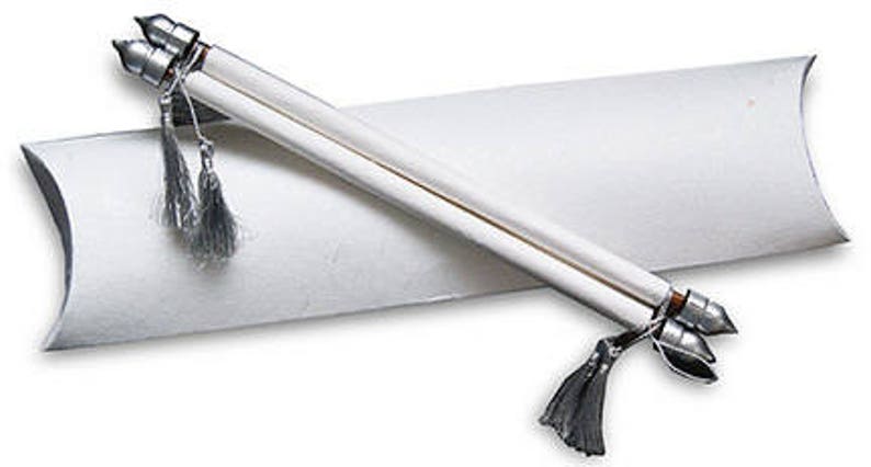 Handmade White Silk Paper Scroll Invitation With Box/envelopes - Etsy