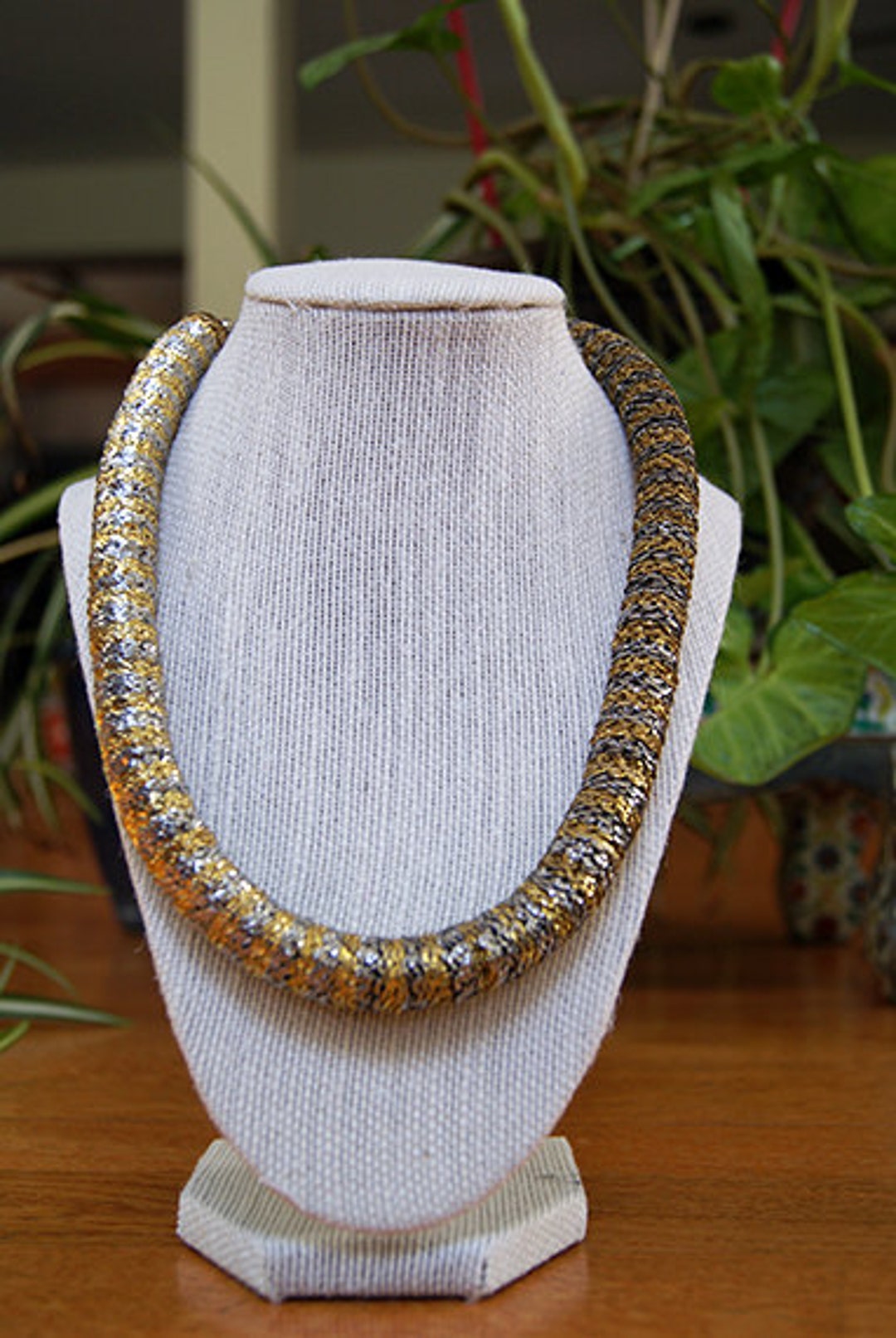 Antique Gold and Silver Metal Fish Scale Necklace - Etsy