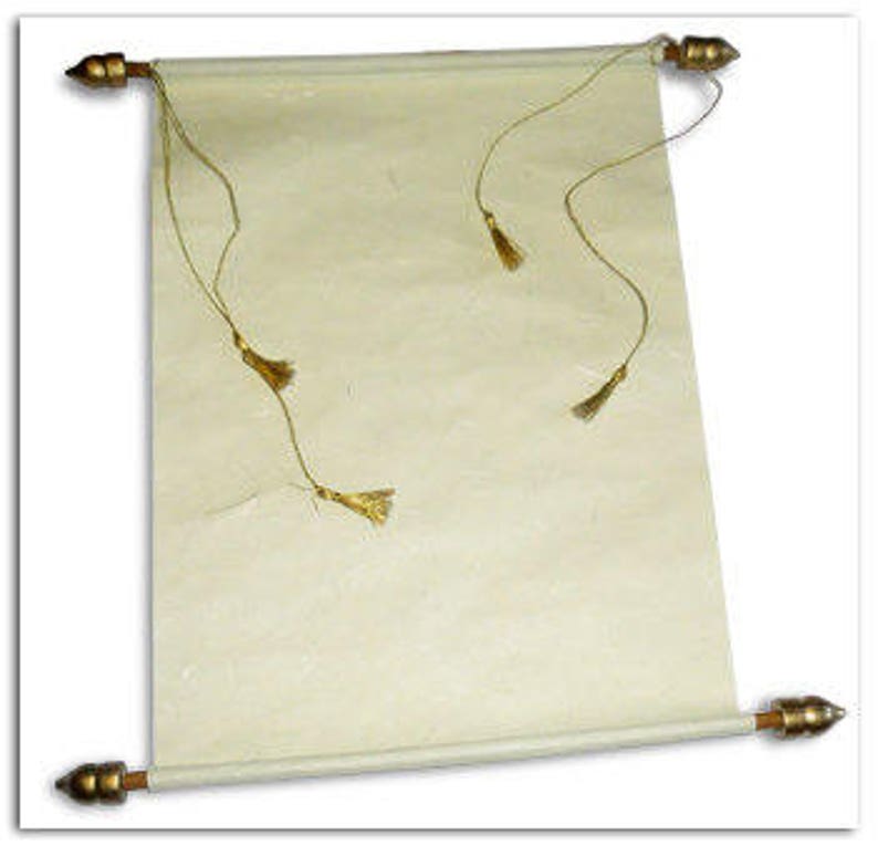 Handmade Ivory Silk Paper Scroll Invitation With Box/envelopes - Etsy