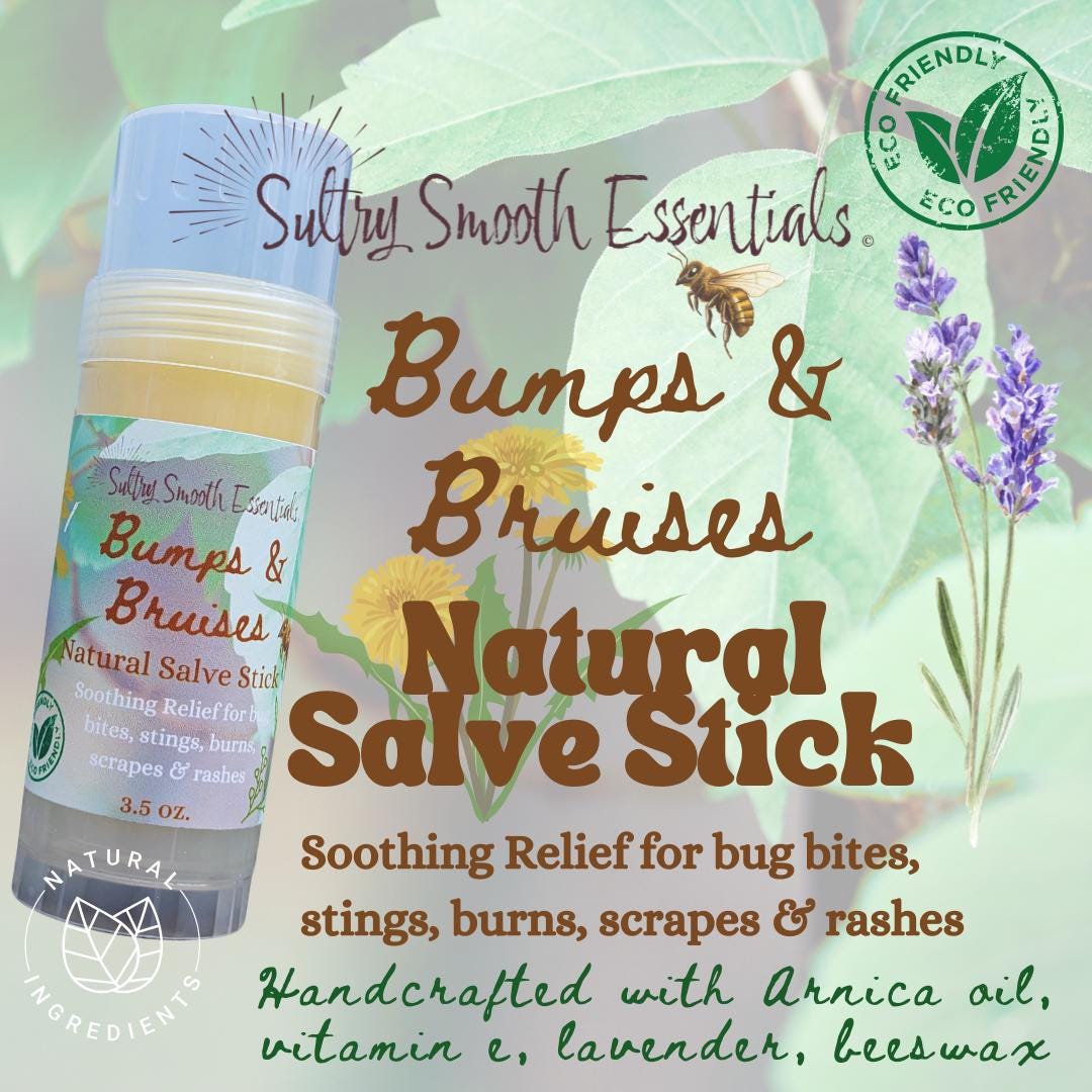 Bumps & Bruises Natural Salve Stick - Soothes Bug Bites, Stings, Rashes ...