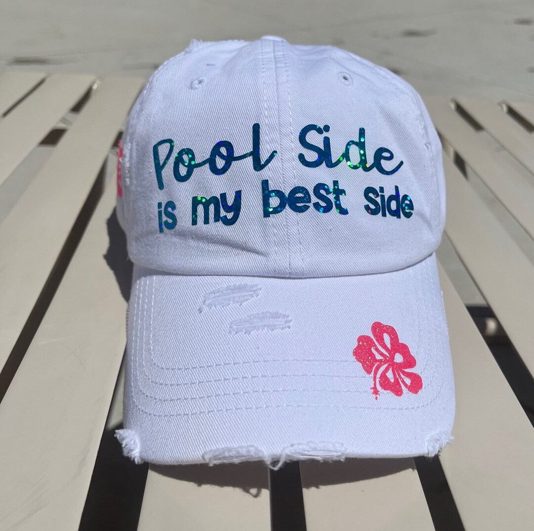 Pool Side is My Best Side! Perfect to Wear Pool Side! Distressed ...