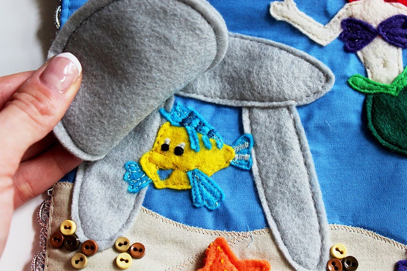 Mermaid Under the Ocean Felt Quiet Book Princess Page PATTERN - Etsy