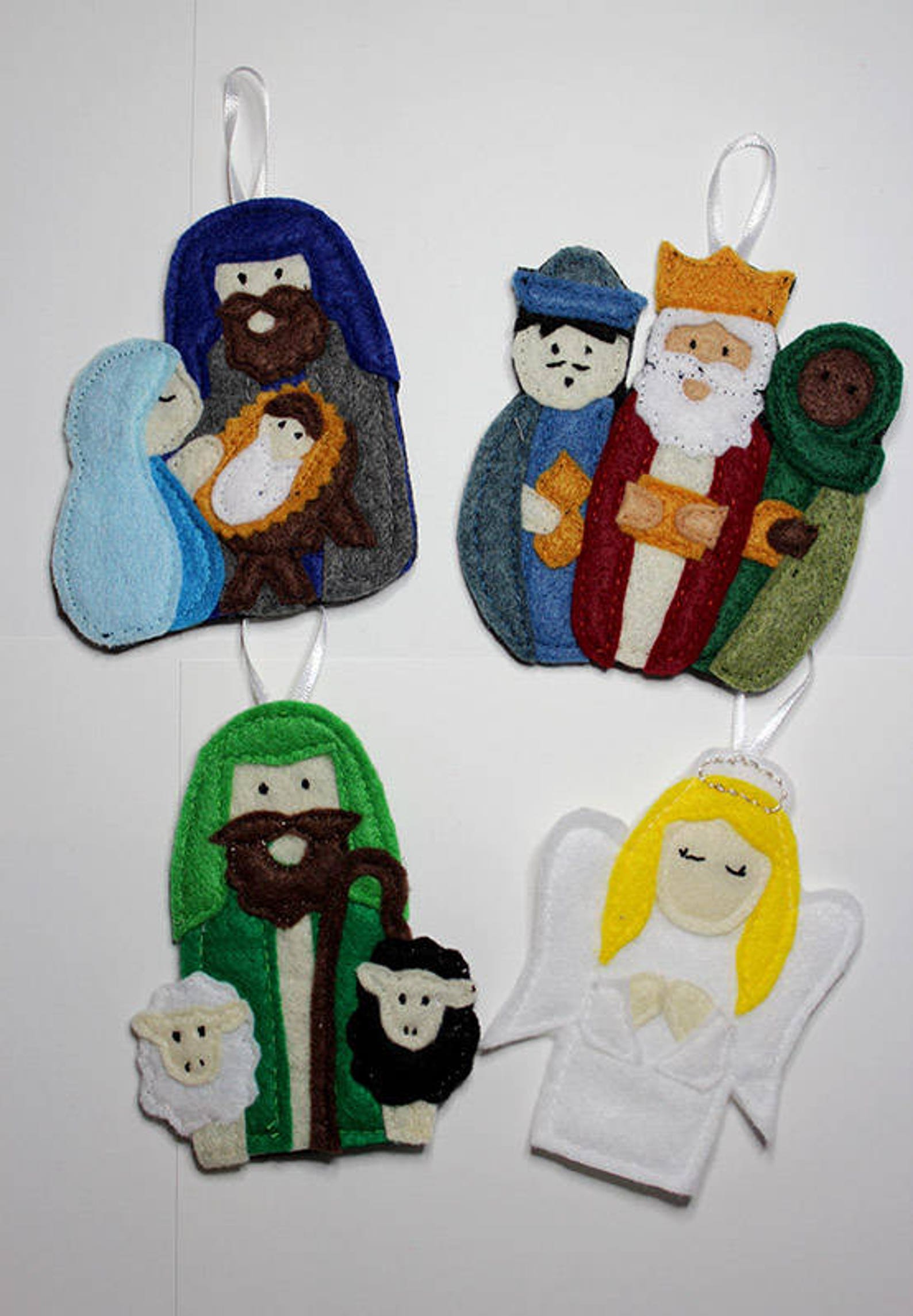 Felt Nativity Christmas Ornaments Advent PATTERN - Etsy