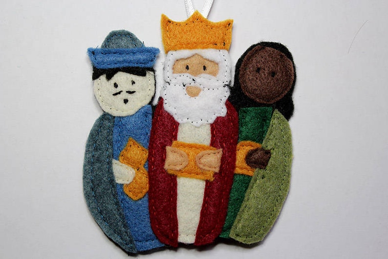 Felt Nativity Christmas Ornaments Advent PATTERN - Etsy