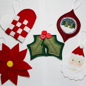 Felt Christmas Ornaments Advent PATTERN (25 Ornament BUNDLE!) - Etsy