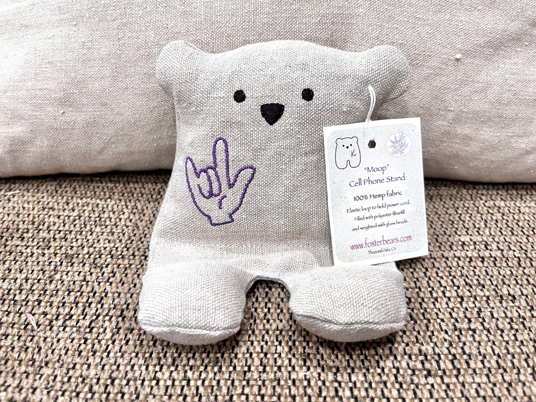 Cell Phone Stand ASL I Love You Embroidered Teddy Bear - Etsy