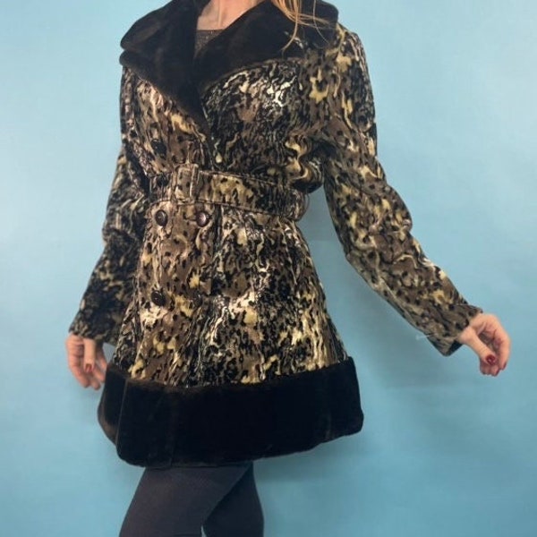 Animal Print Coat - Etsy