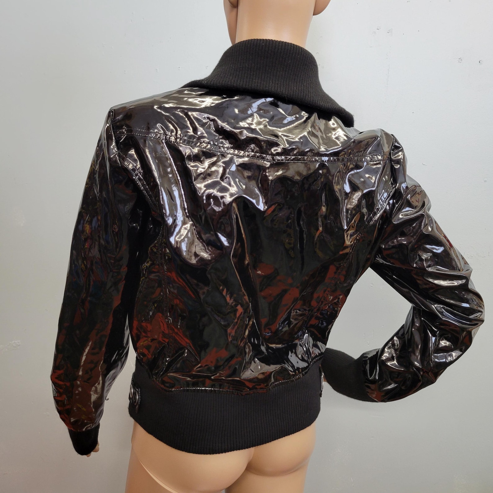 Vtg 70s PVC Vinyl Cropped Jacket: Vintage Taxi Brand Faux Leather Rain ...