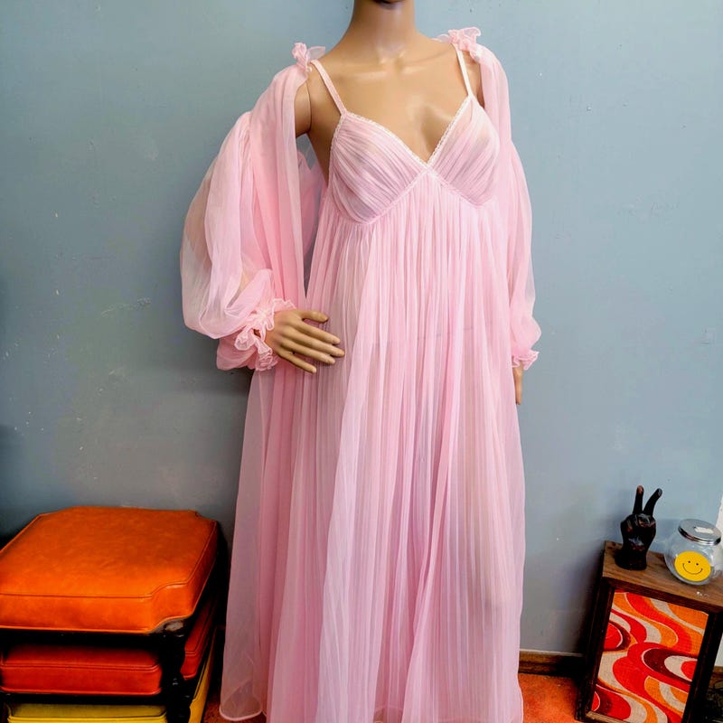 Chiffon Nightie 1950s - Etsy