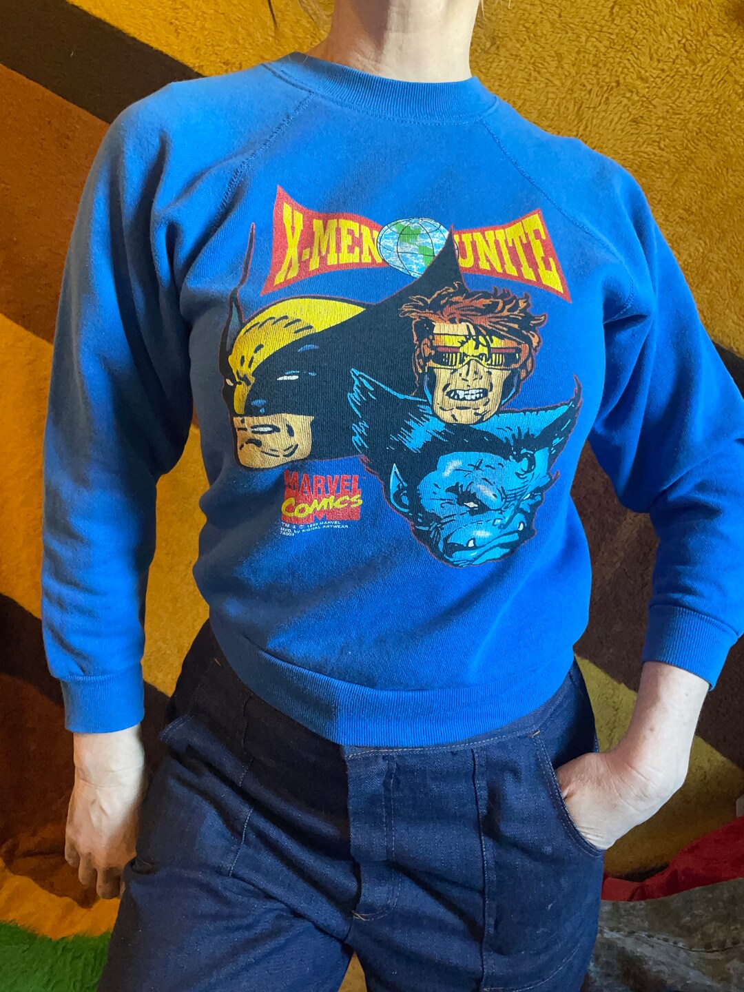 Vtg 90s XMEN COMIC WOLVERINE Sweatshirt, Youth Large 14-16 Cyclops ...