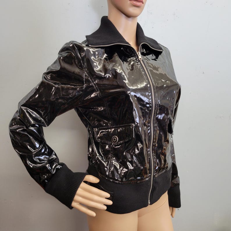 Vtg 70s PVC Vinyl Cropped Jacket: Vintage Taxi Brand Faux Leather Rain ...