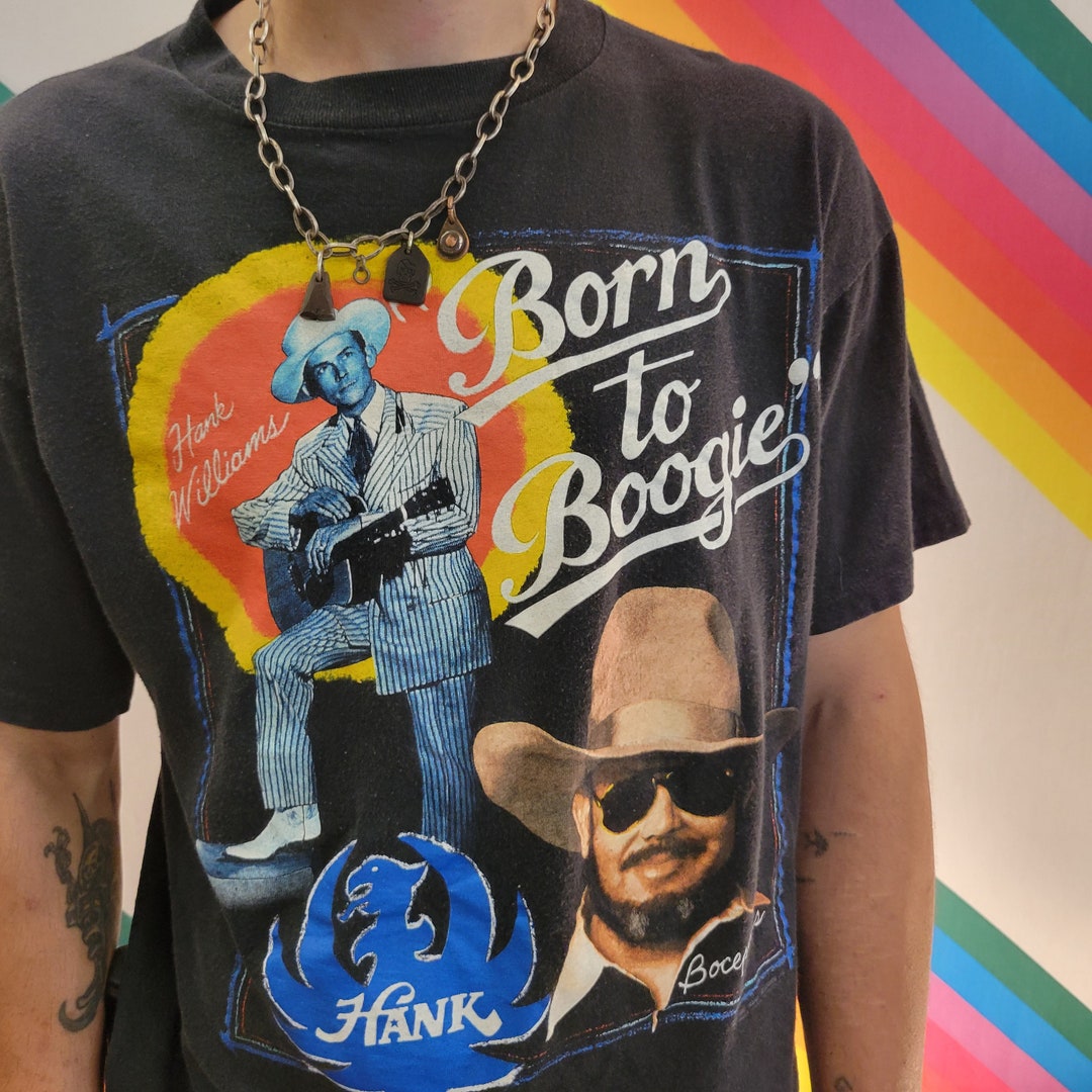 Vtg 90s HANK WILLIAMS BOCEPHUS Brockum Tshirt / Vintage Born to Boogie ...