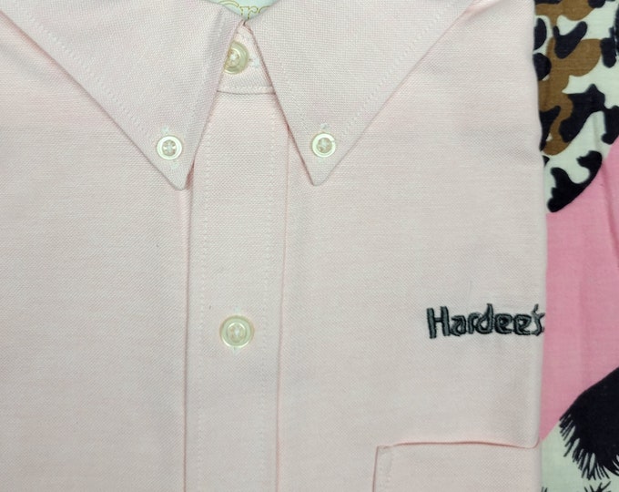 Vintage HARDEES Employee Shirt / Fast Food Tshirt Button up ...