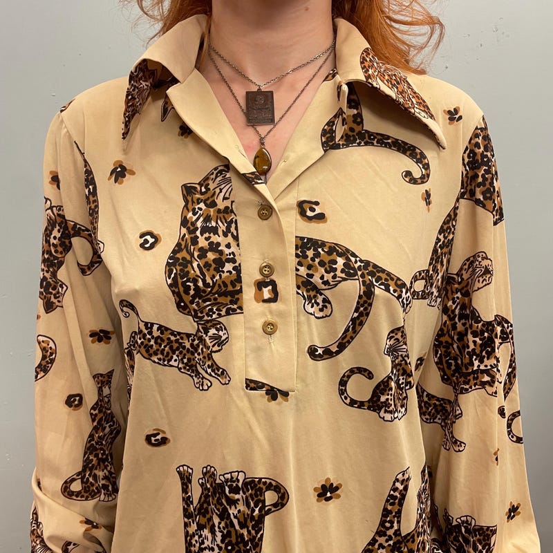 70s Big Collar Shirt - Etsy