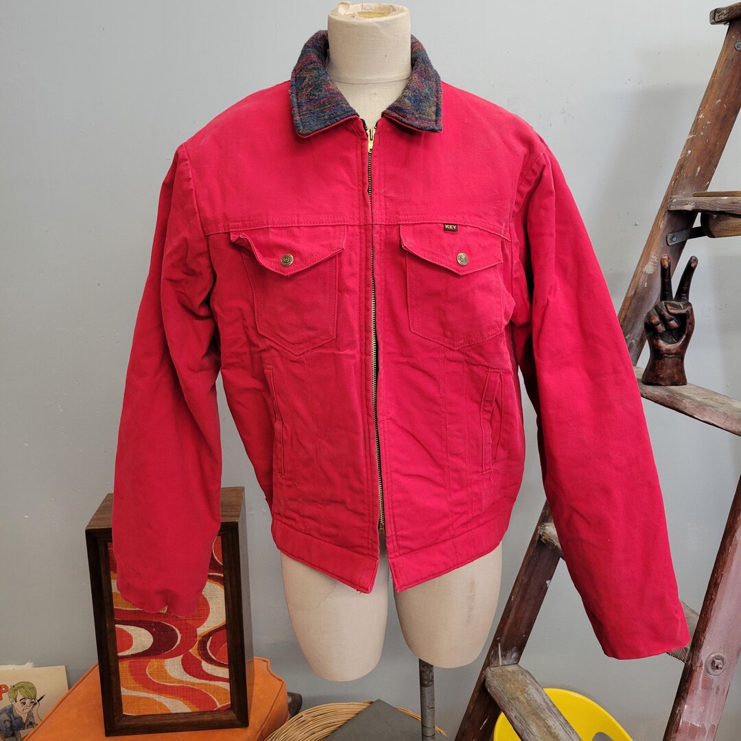 Vtg 70s KEY IMPERIAL JACKET // Vintage Red Mens Medium Winter Outdoors ...