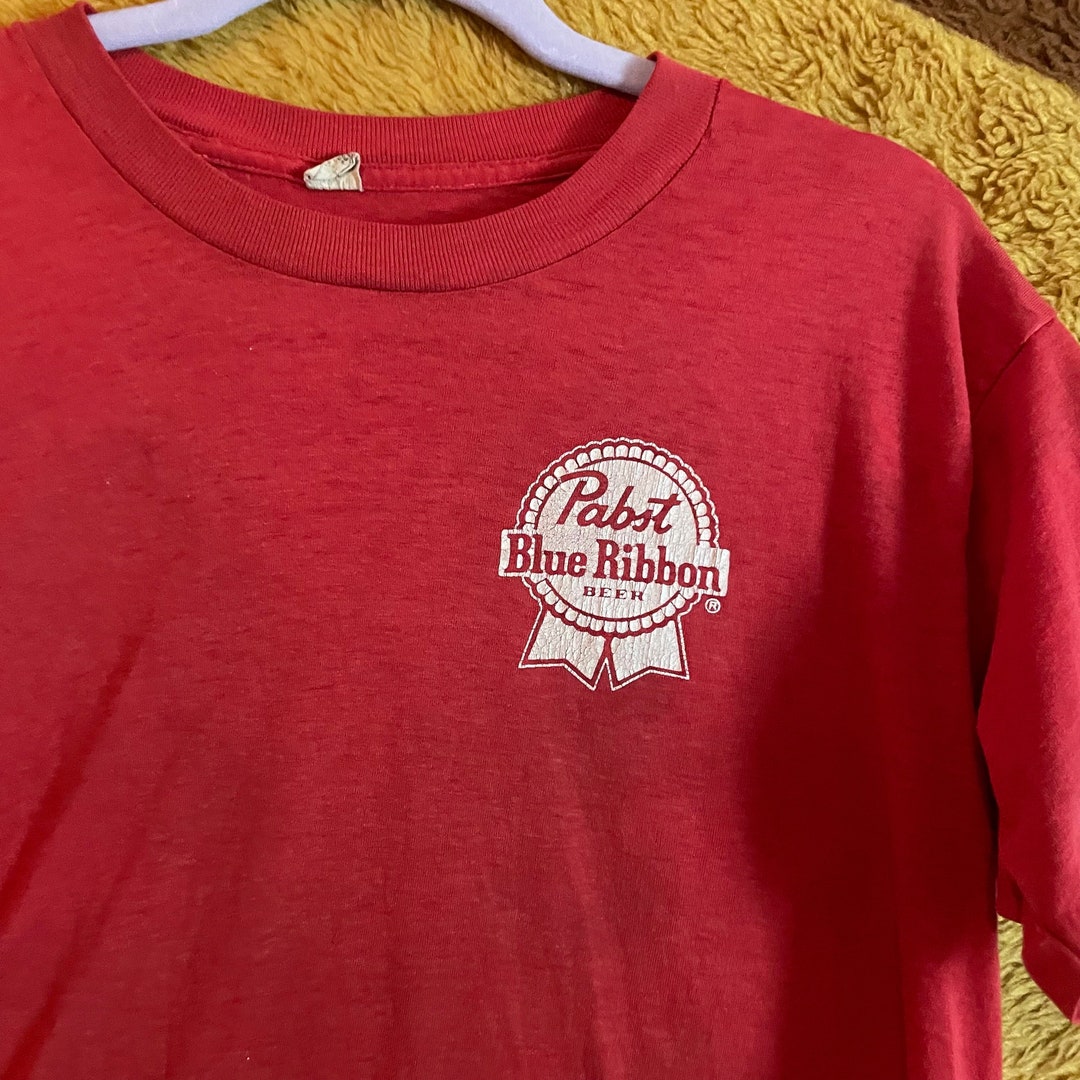 Vtg 70s PABST BLUE RIBBON Shirt // Vintage Paper Thin Xl Distressed Pbr ...