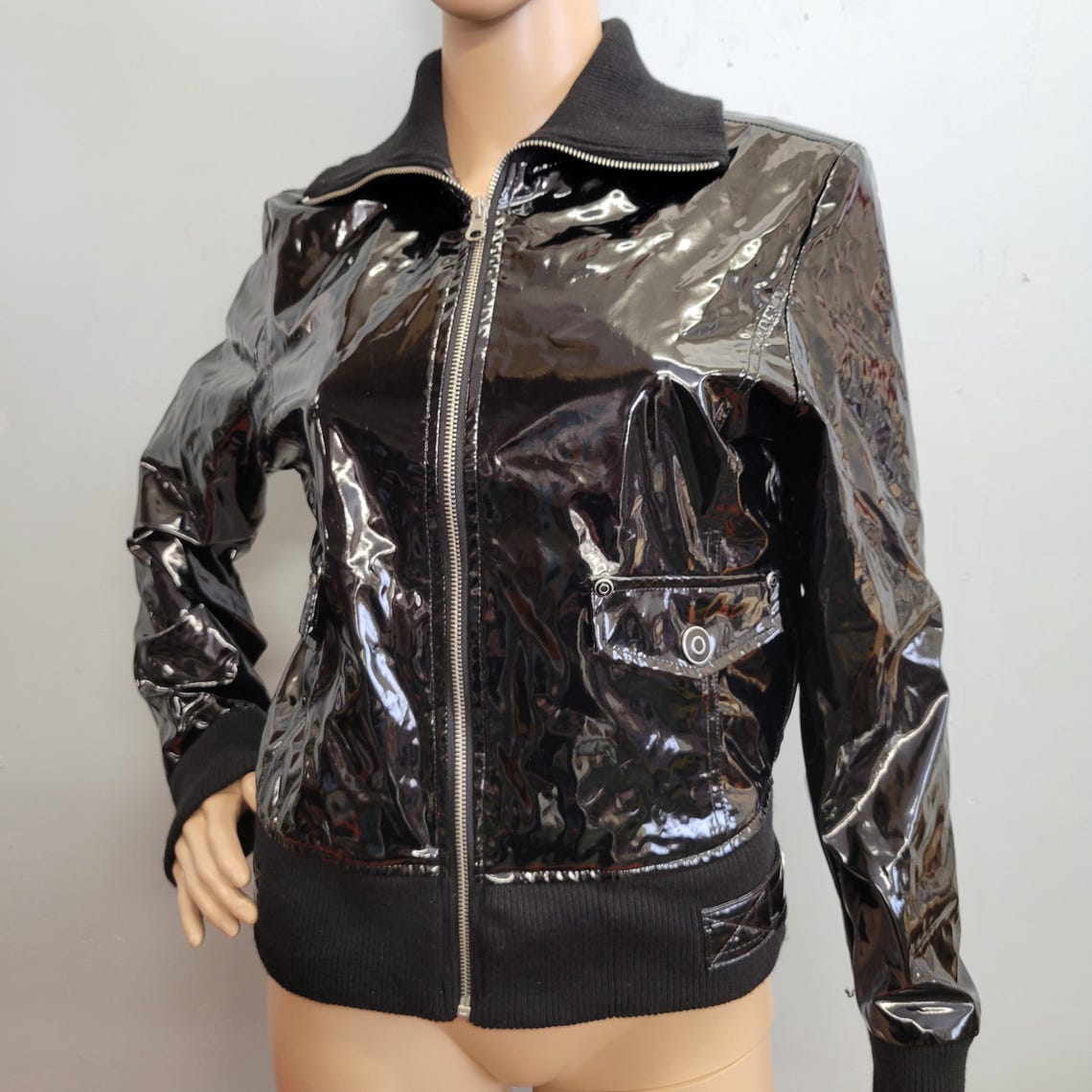 Vtg 70s PVC Vinyl Cropped Jacket: Vintage Taxi Brand Faux Leather Rain ...