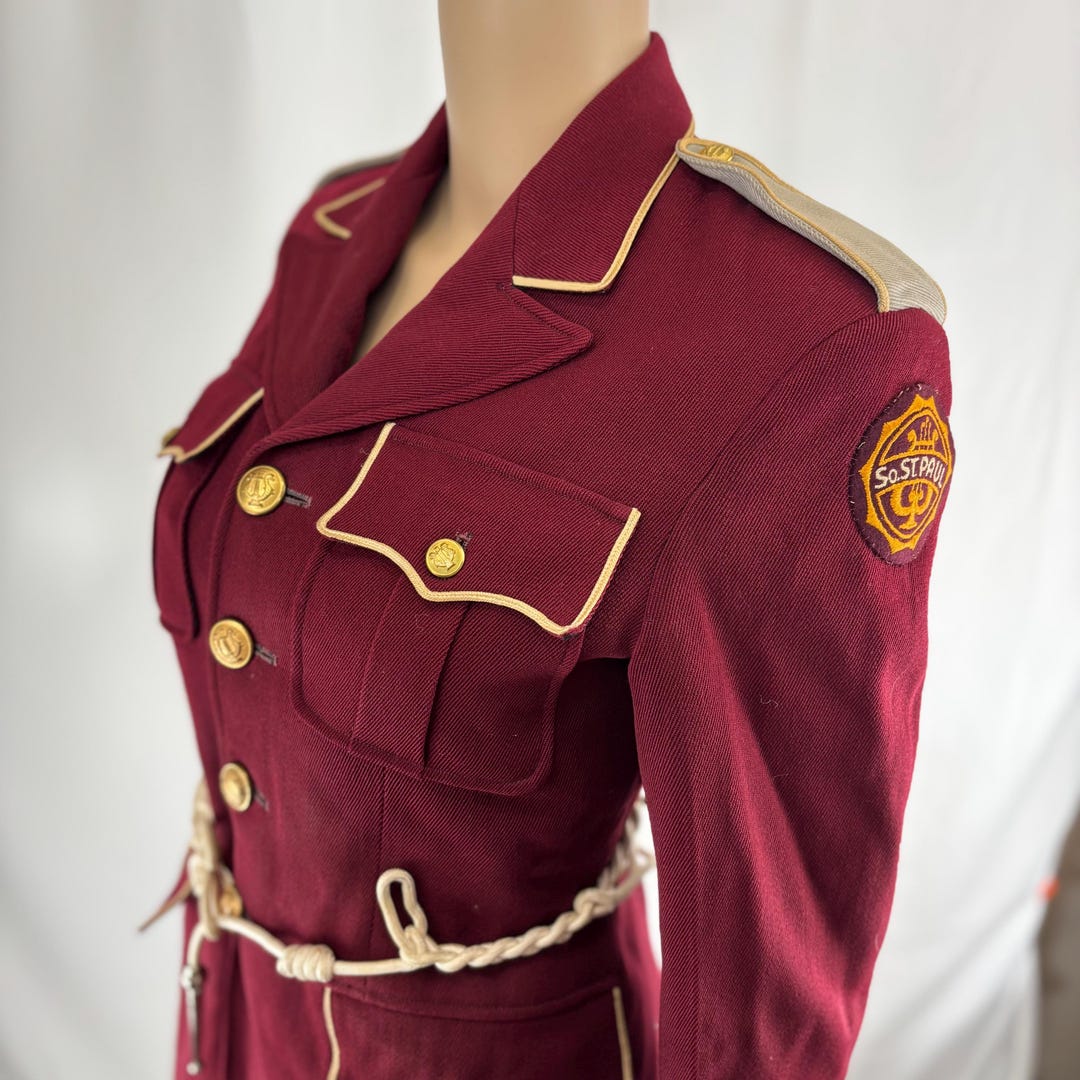 Vtg 60s Majorette Style Belted Jacket : Vintage Wool Blazer - Size ...