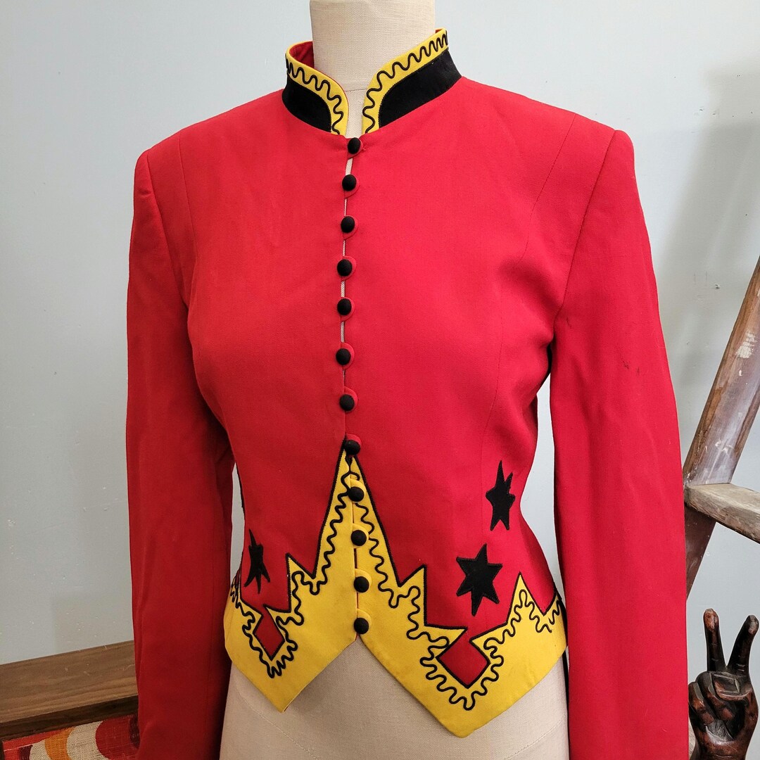Vtg 80s MAJORETTE STYLE JACKET / Vintage Hairston Roberson Small Star ...