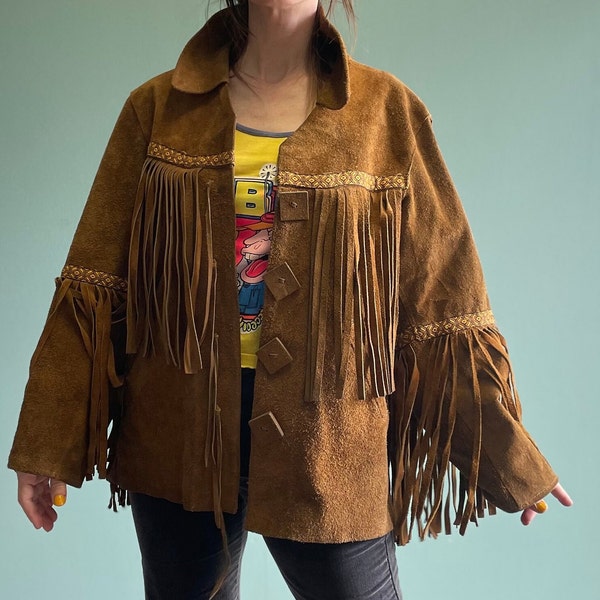 Suede Fringe Jacket - Etsy