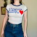 Vtg 70s 80s Retro Ringer Baby Tee Crop Top Youth Medium Deadstock ...