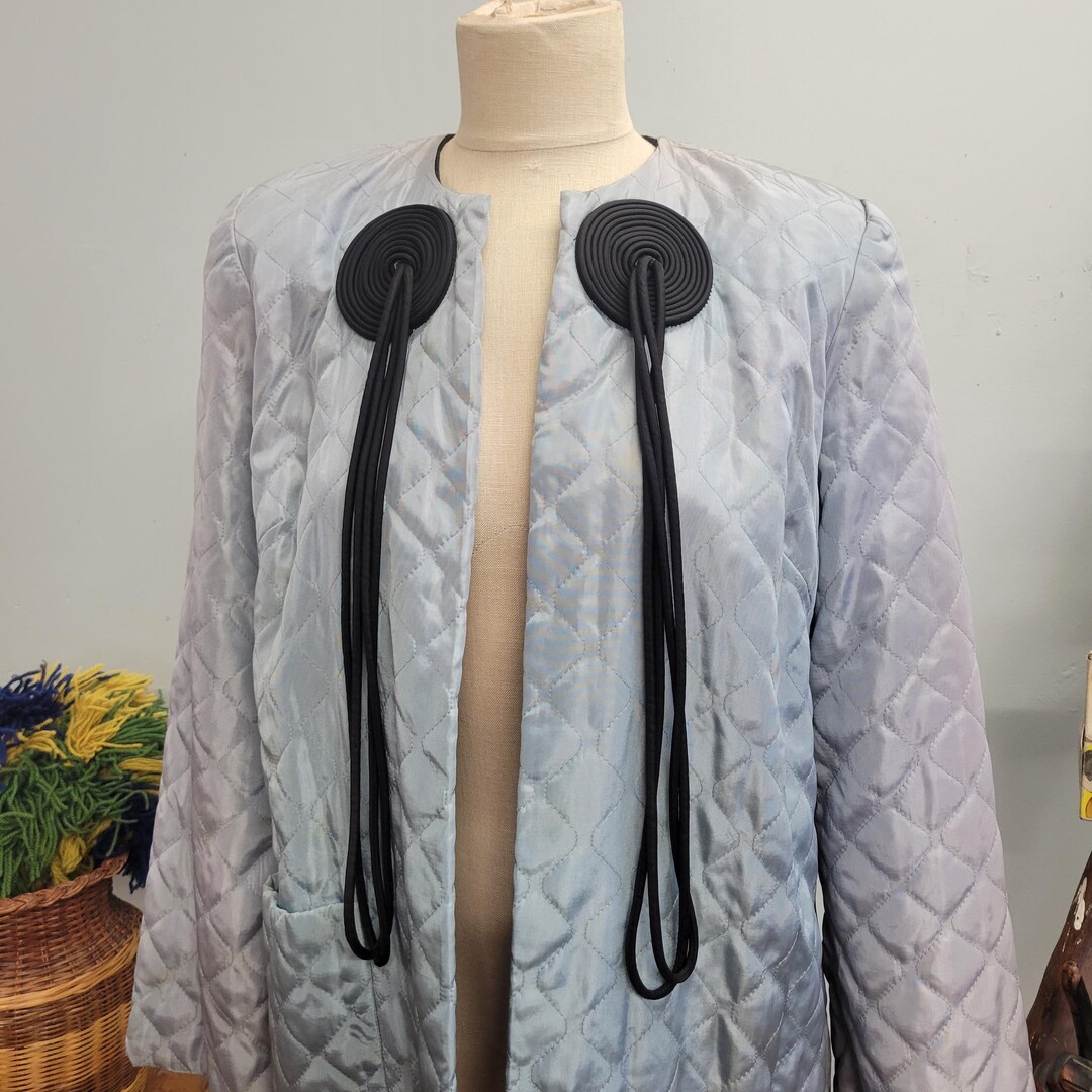 Vtg 40s SILVER HOUSE JACKET // Vintage Textron Large Quilted Tassel ...