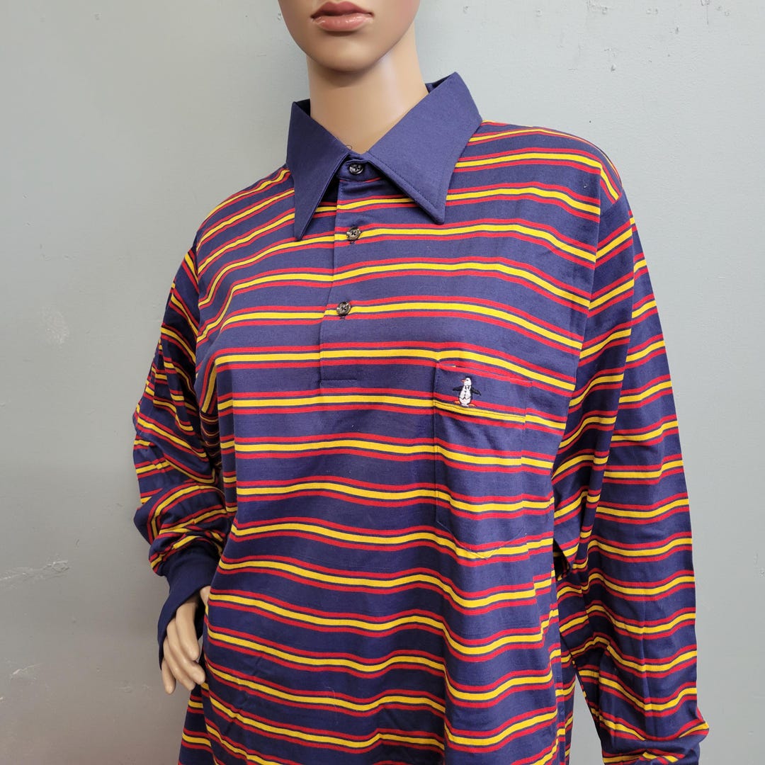 Vtg 70s STRIPED POLO Top : Vintage Munsingwear Grand Slam 2XL Retro ...