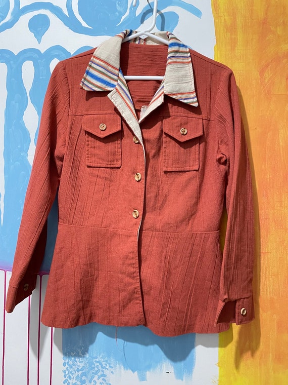 vintage 70s top burnt - Gem