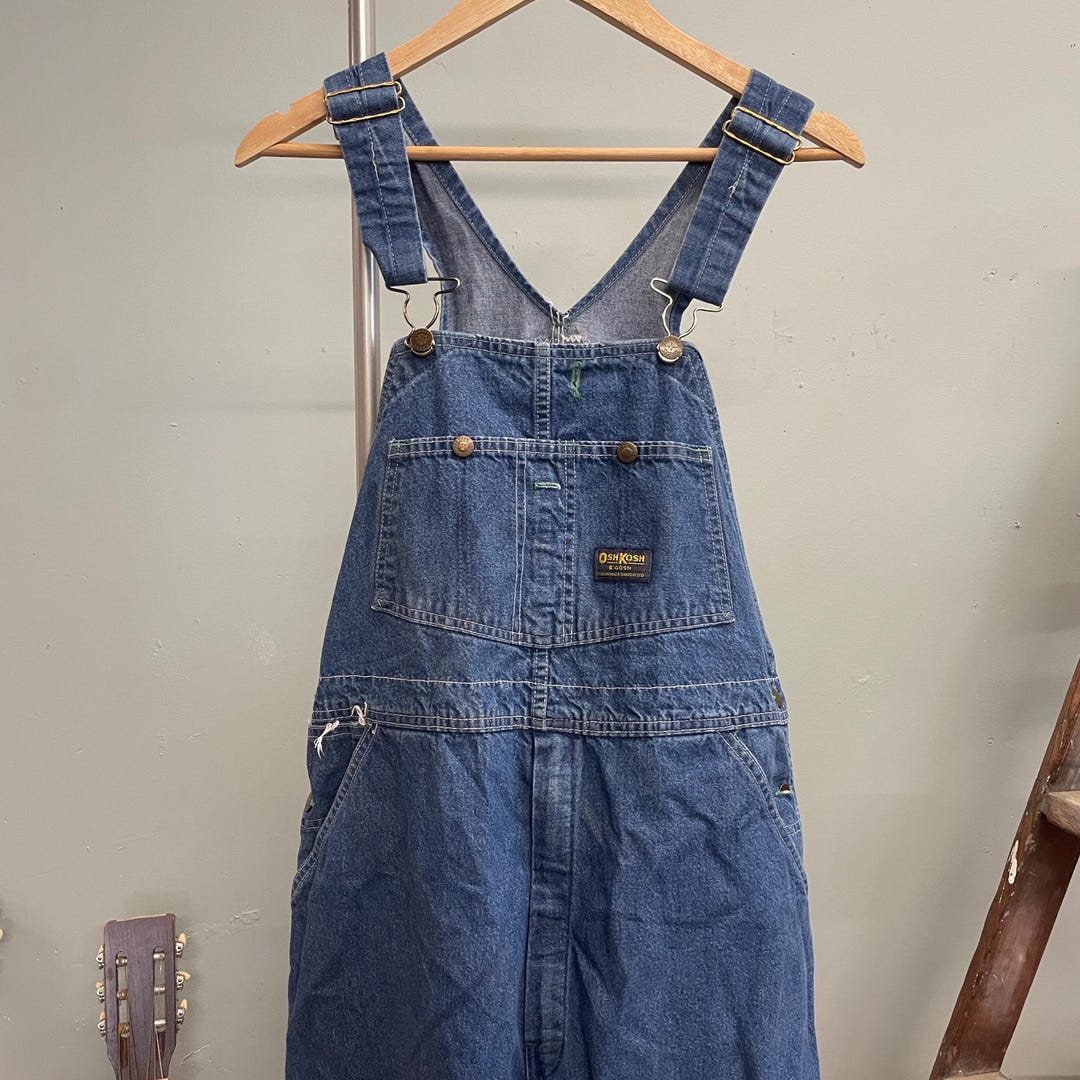 Vtg 70s OSH KOSH OVERALLS // Vintage 36 X 30 Rugged Medium Light Wash ...