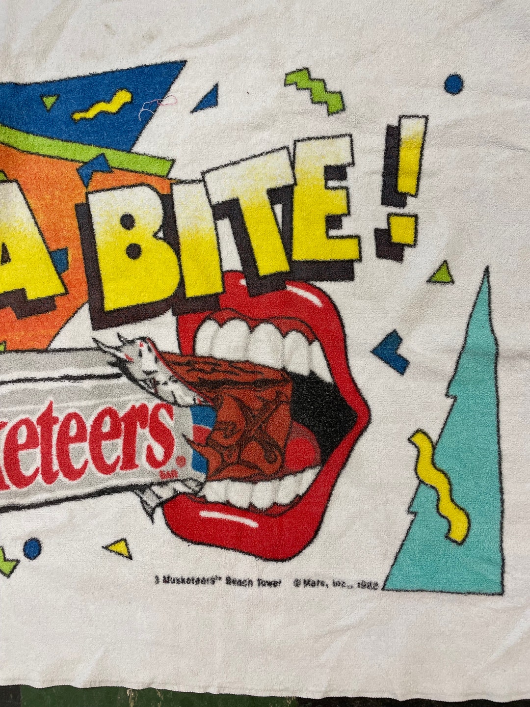 Vtg 90s Three Musketeers Pop Art Wild Retro Beach Towel Rare Unique ...