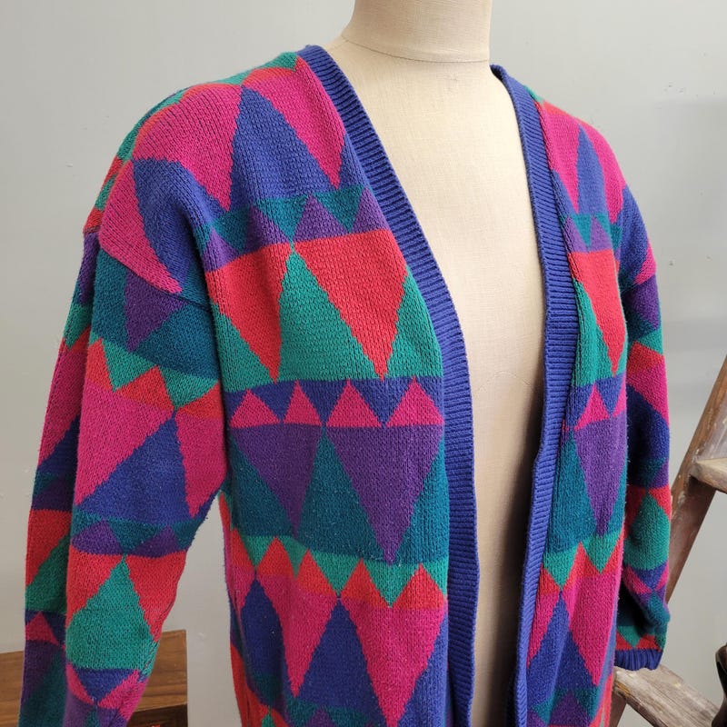 Neon Knit Cardigan - Etsy