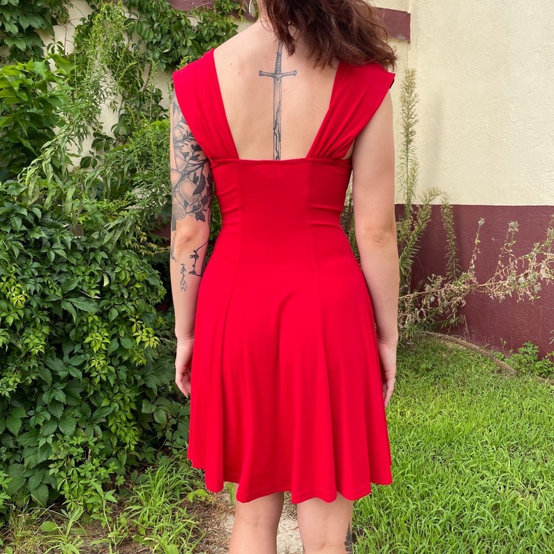 90s Vintage Red Mini Dress: Off-shoulder Spandex Cocktail - Etsy