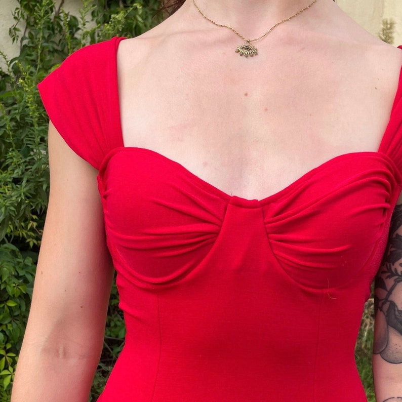90s Vintage Red Mini Dress: Off-shoulder Spandex Cocktail - Etsy