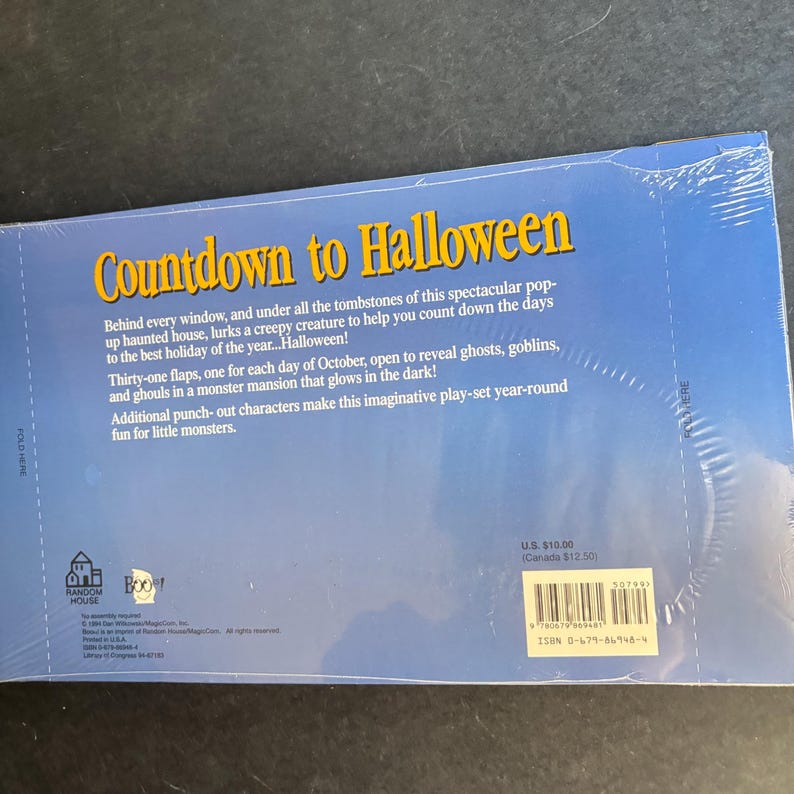 Vintage 80s Halloween Advent Calendar, Glows in the Dark, Sealed - Etsy
