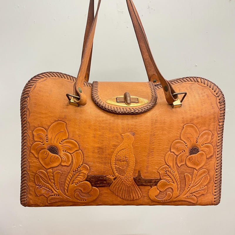 70s Leather Purse - Etsy