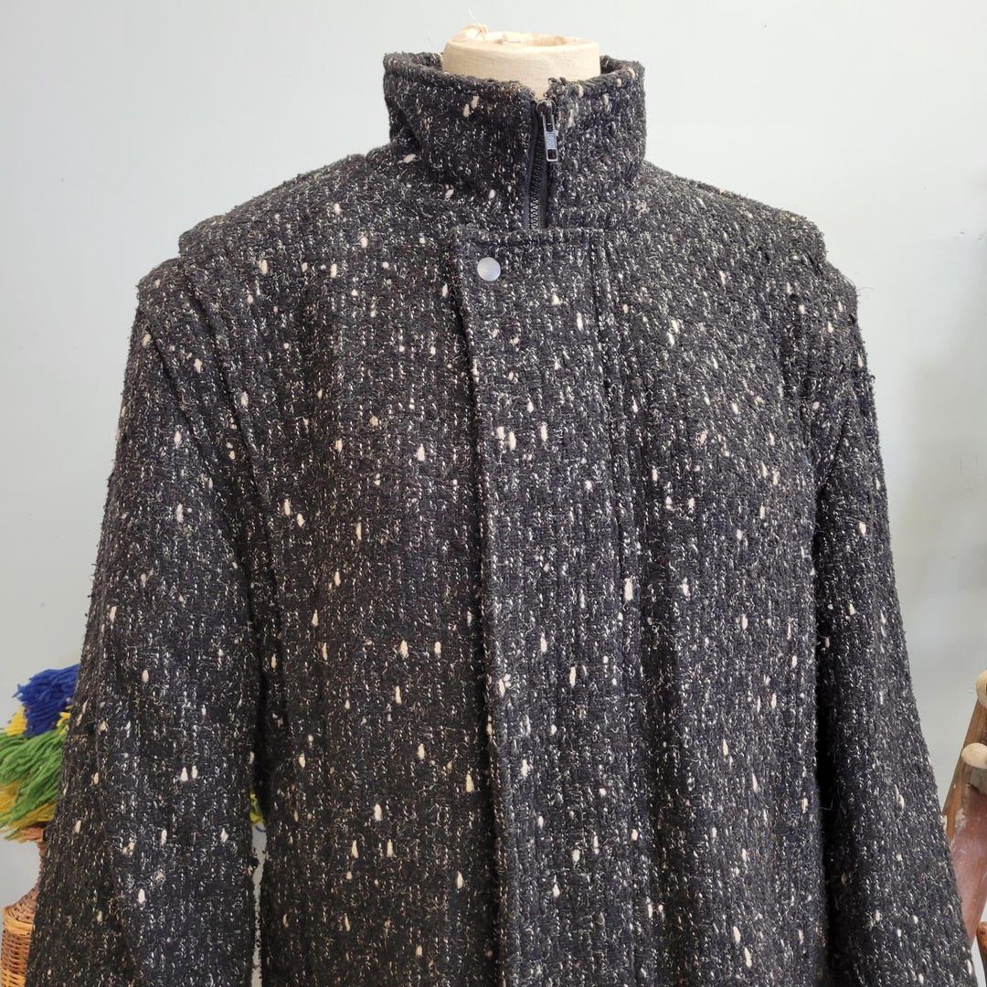 Vtg 80s Confetti Jacket: Vintage Wool Blend Speckled Coat Medium ...