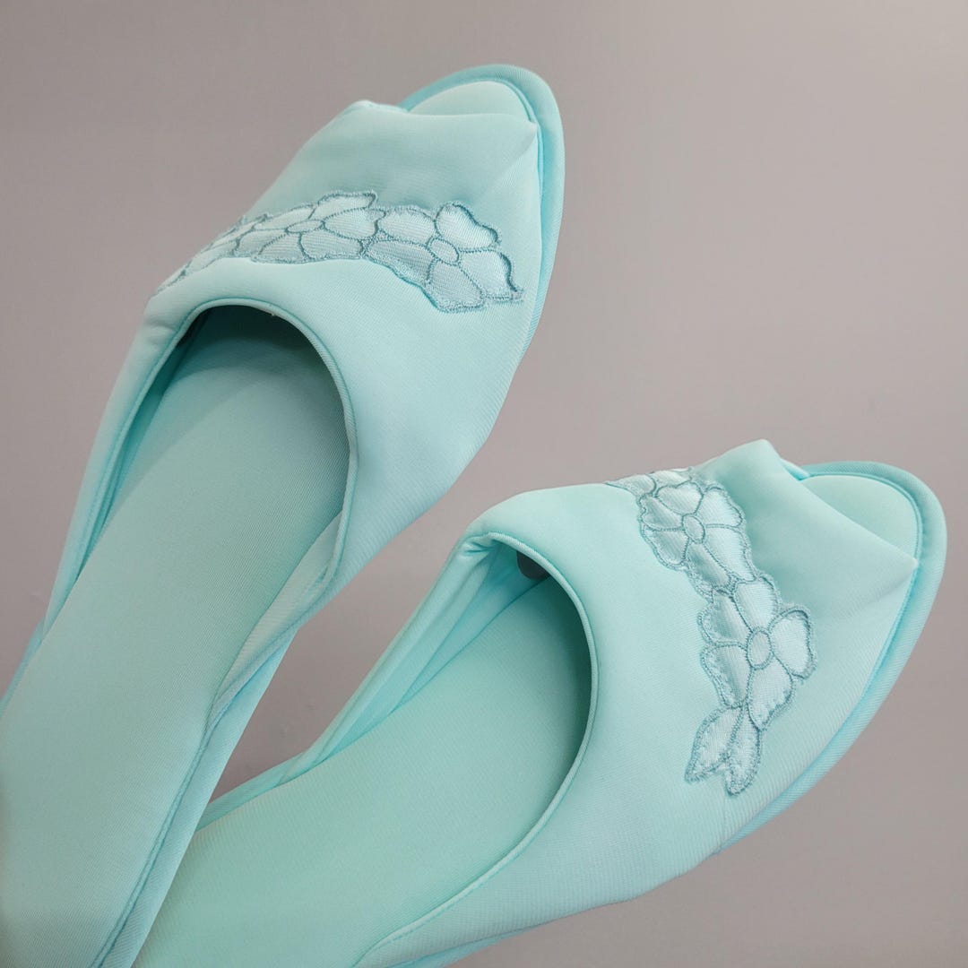 Vtg 70s VANITY FAIR SLIPPERS / Vintage New in Original Bag Pastel House ...