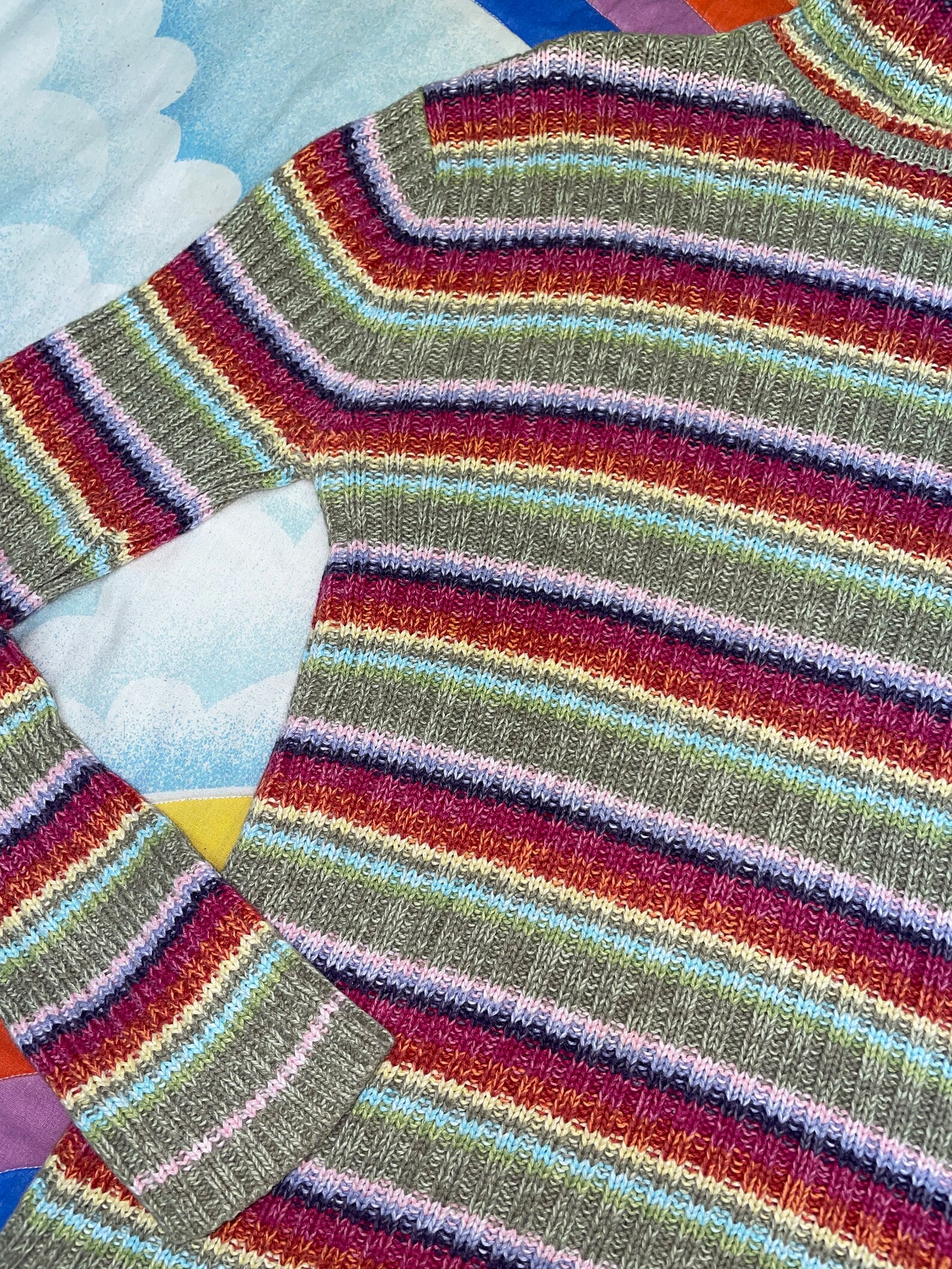 Vintage 80s Rainbow Sweater // 80s Striped Turtleneck Sweater - Etsy
