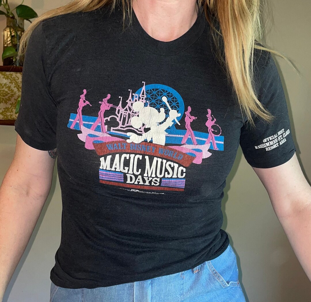 Vtg 80s PAPER THIN DISNEY World Shirt // Vintage Magic Music Days ...