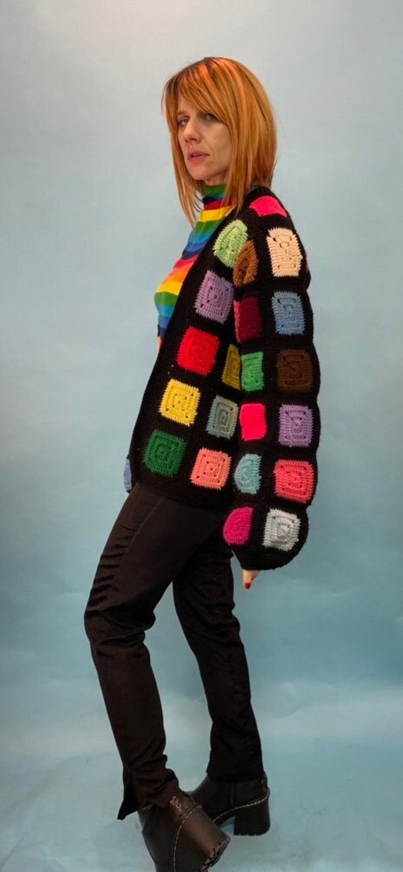 vintage 1960s crochet granny - Gem